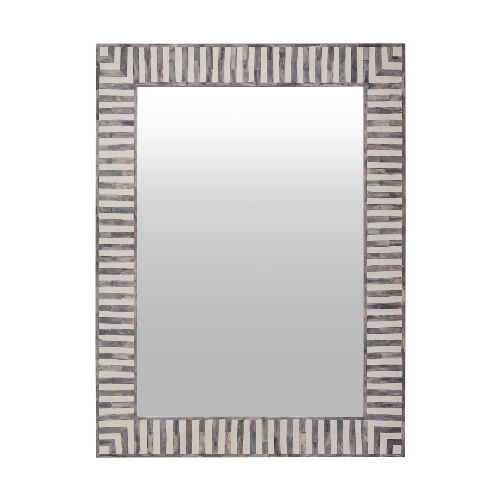 Bone Inlay Mirror Frame Handmade Decor Strip Design Wood Frame Entrywa ...